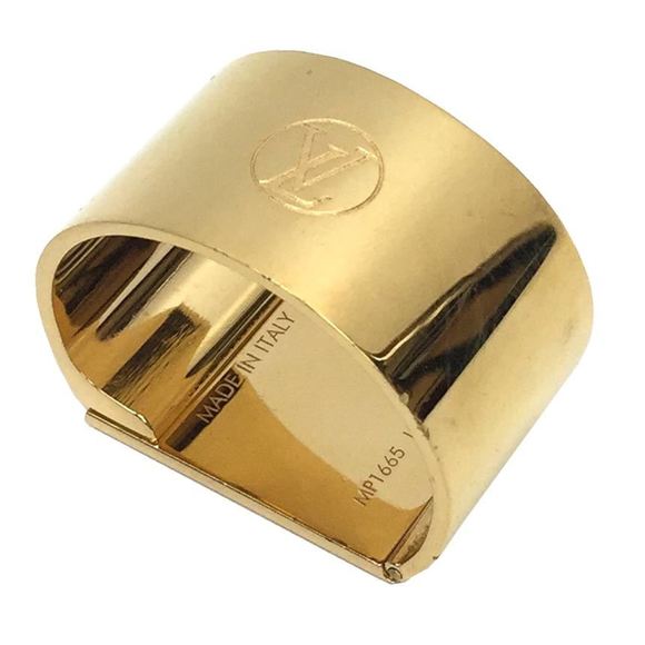 Louis Vuitton | Accessories | Louis Vuitton Lv Scarf Ring Mp665 Gold ...